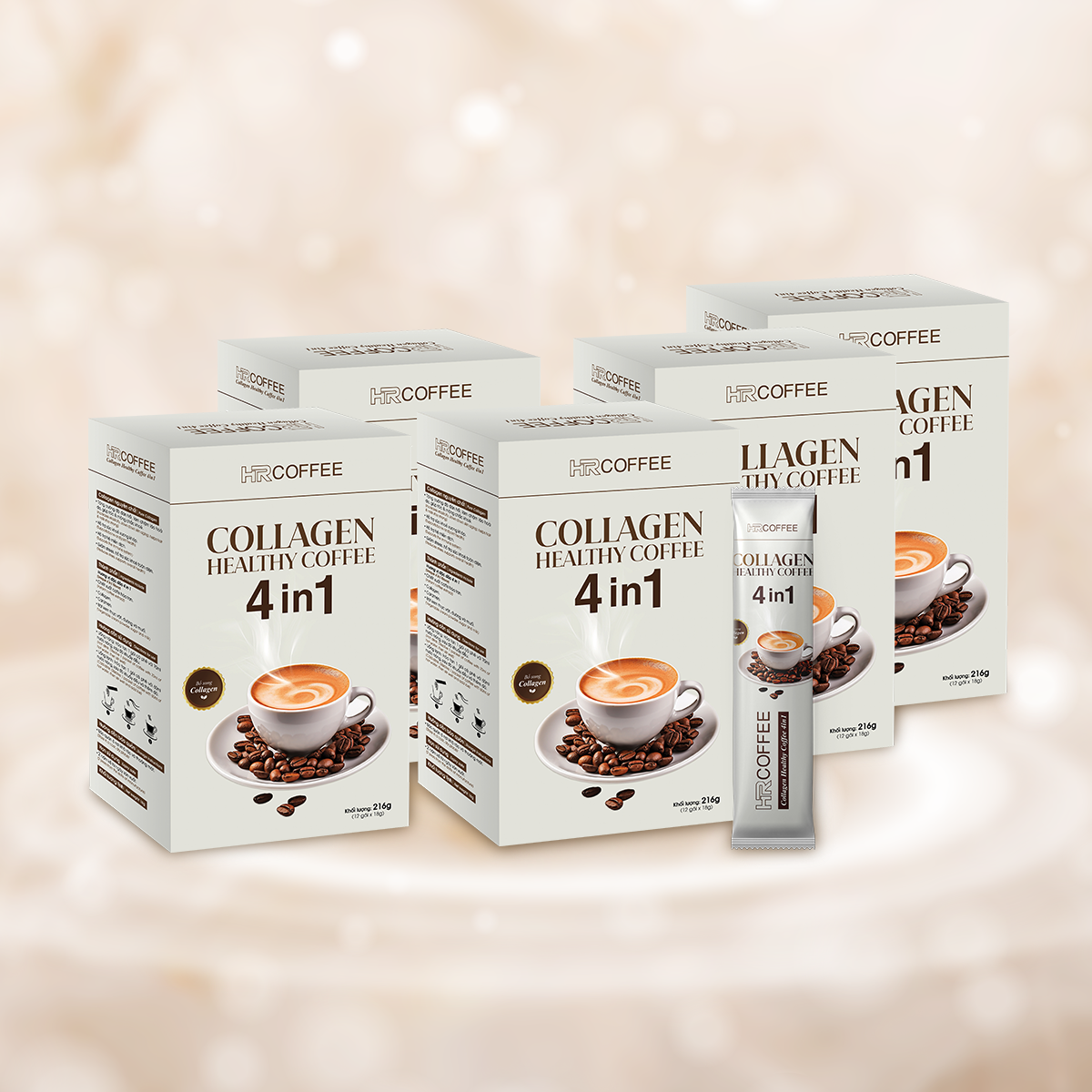 Coffee Collagen Healthy - Set 5 hộp - HR Coffee Collagen